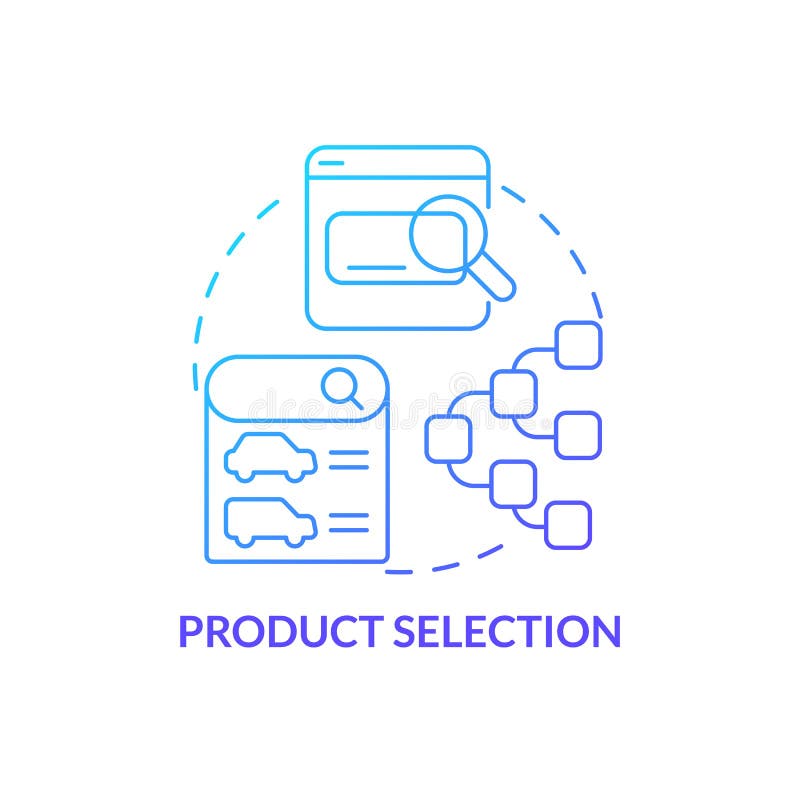 Product Selection Blue Gradient Concept Icon Stock Vector ...