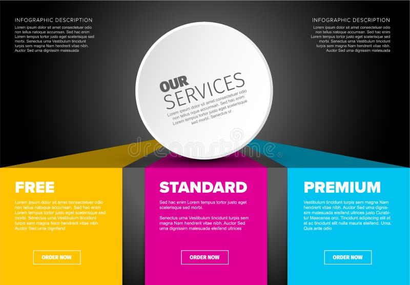 Product / Service Price Comparison Cards Stock Vector - Illustration of ...