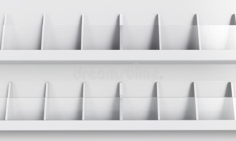 Product Shelf Display Mock-up. 3D Rendering Stock Illustration ...