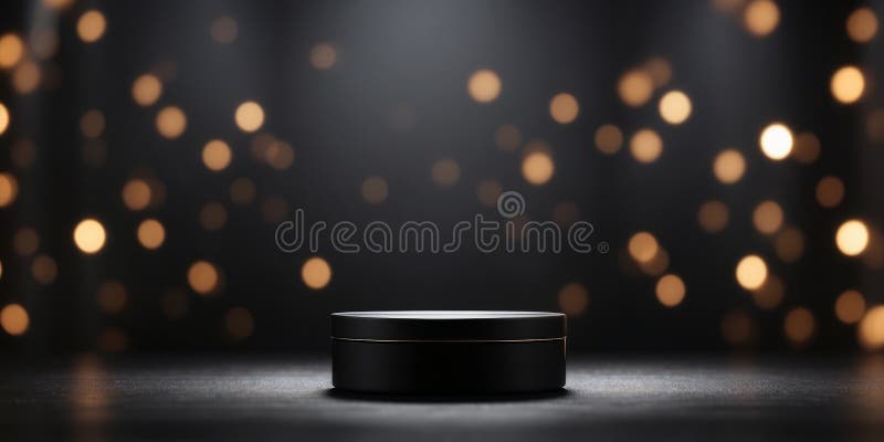 Product Showcase Black Studio Room Background Use Montage Display Stock ...