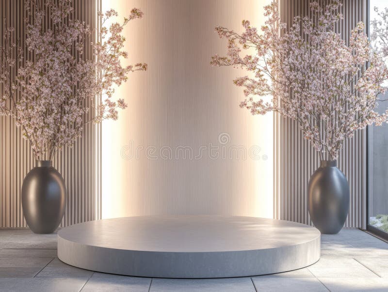 The Product is Showcased on an Elegant Indoor Stage with a Minimalist ...