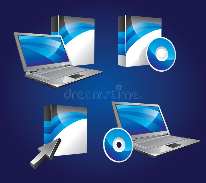Product software icons stock vector. Illustration of laptop - 12760176