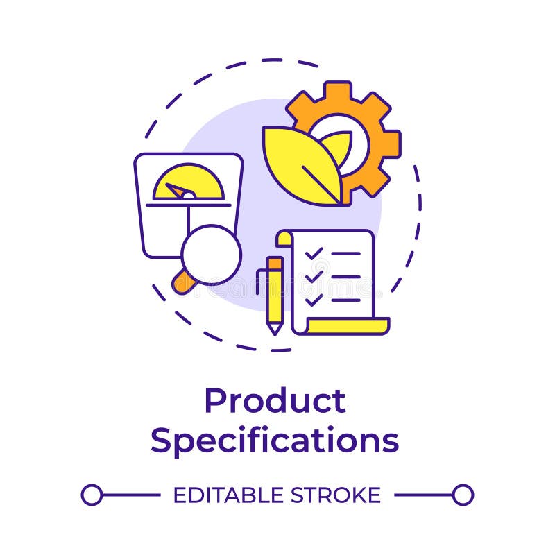 Product Specifications Multi Color Concept Icon Stock Vector ...