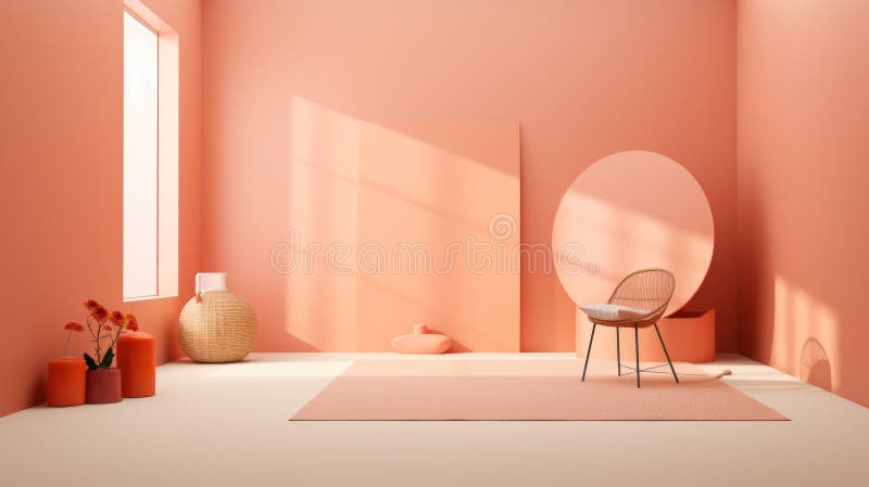 A Product Studio Featuring a Peach Fuzz-colored Background, Creating a ...