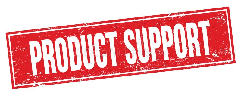 PRODUCT SUPPORT Text on Red Grungy Rectangle Stamp Stock Image - Image ...