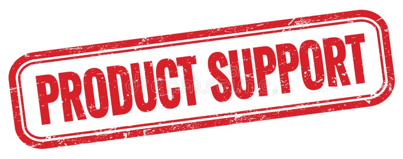 PRODUCT SUPPORT Text on Red Grungy Vintage Stamp Stock Illustration ...