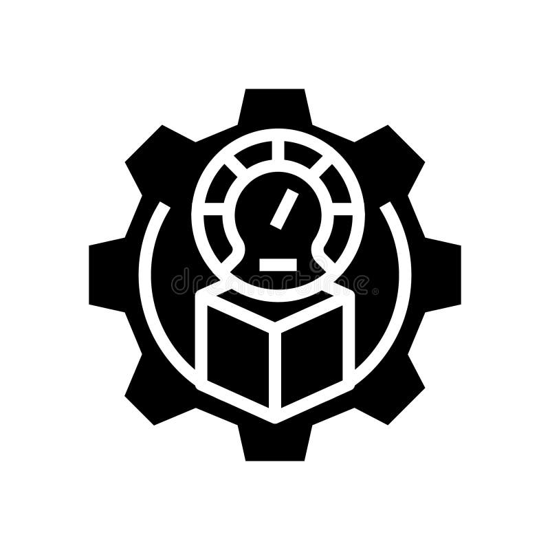 Product Testing Mechanical Engineer Glyph Icon Vector Illustration ...