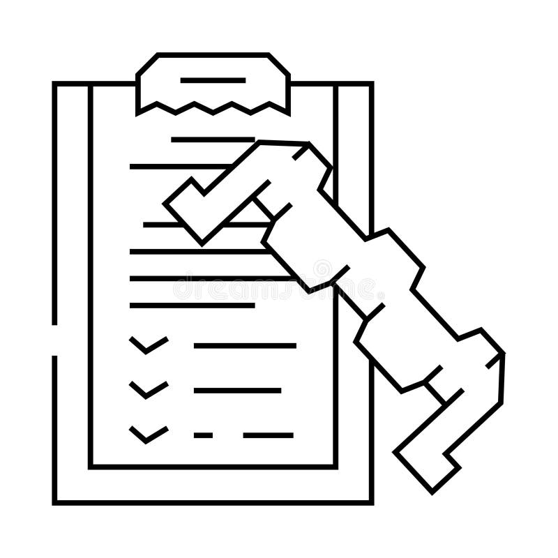 Product Testing Mechanical Engineer Line Icon Vector Illustration Stock ...