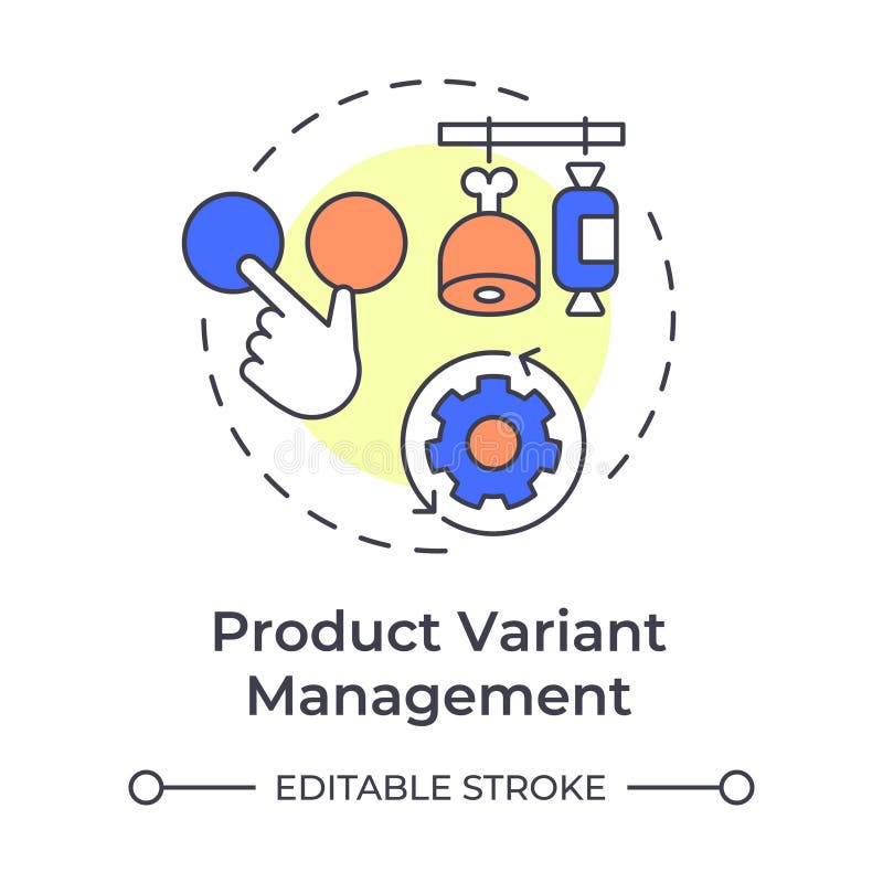 Product Variant Management Multi Color Concept Icon Stock Illustration ...
