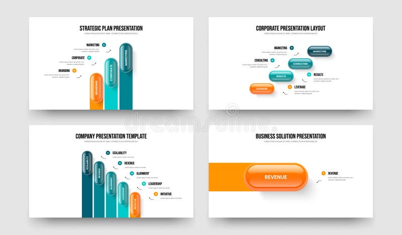 Showcase Three Four Five One Option Diagram Slide Template Vector ...