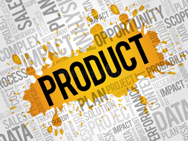 PRODUCT Word Cloud Collage, Business Concept Stock Illustration ...