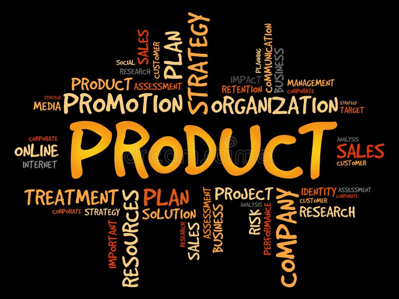 PRODUCT Word Cloud Collage, Business Concept Stock Illustration ...