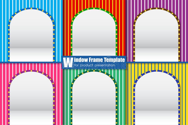 Window Frame Template for Product Presentation Stock Vector ...