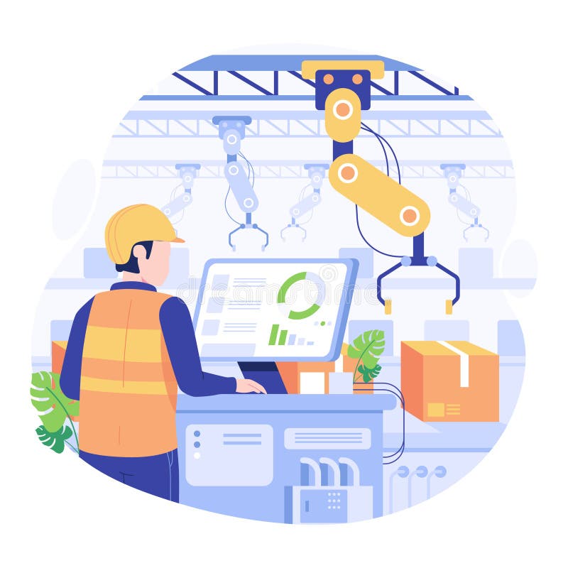 Manufacturing Industry Automation Concepts Conveyor Belt Production ...