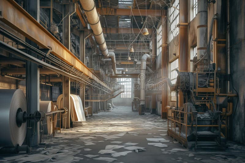 In Production Area of Paper Mill, There is a Production Machine Stock ...