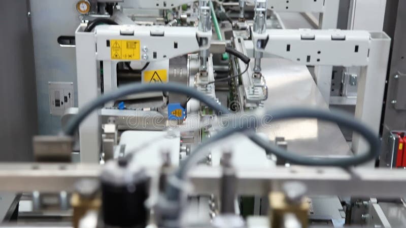 Automated Machine in a Production Line Stock Footage - Video of ...