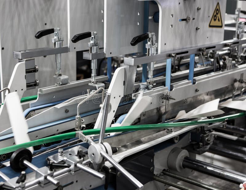 Production of Automatic Box Folder Gluer Machine Stock Image - Image of ...