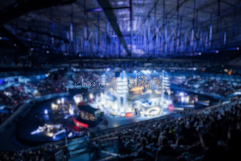 Production Background Light Ray Bokeh Blurry Streaming Esport Stock ...