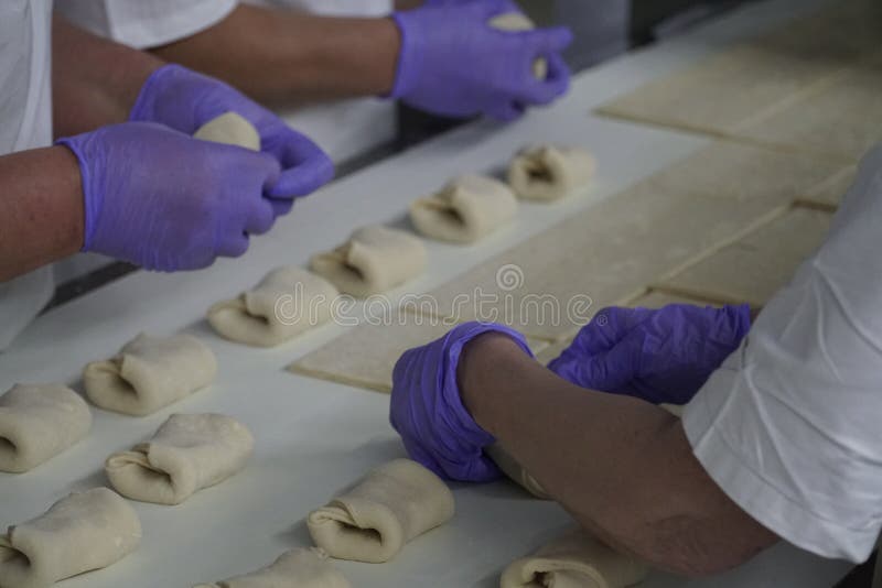 Bread making process. stock image. Image of preparation - 100972579