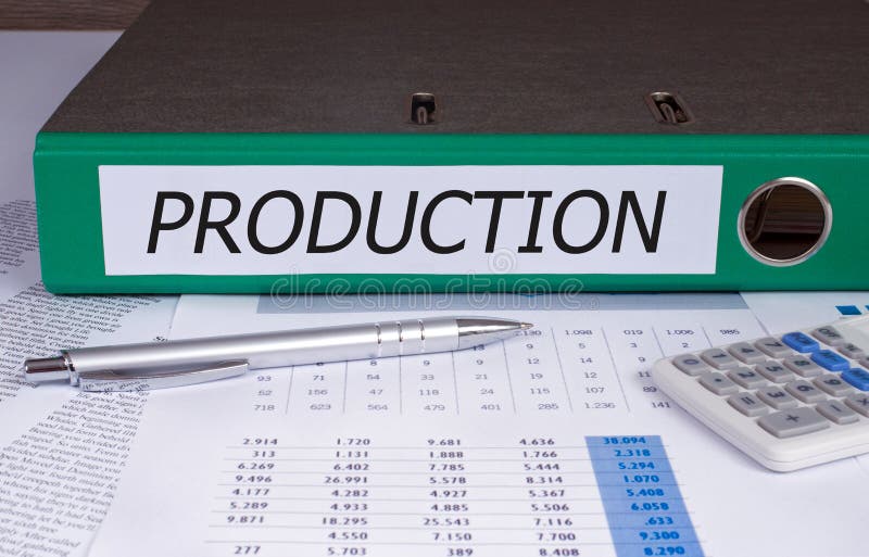 Production Binder on Desk in the Office Stock Photo - Image of binder ...