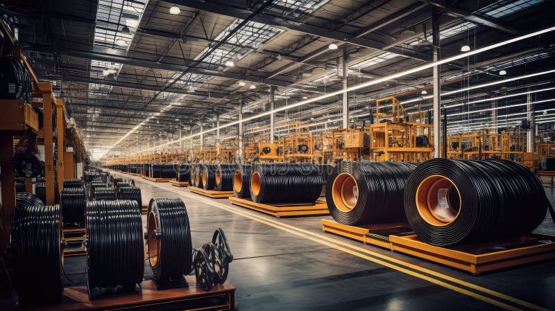 Production Cable Manufacturing Stock Image - Image of equipment ...