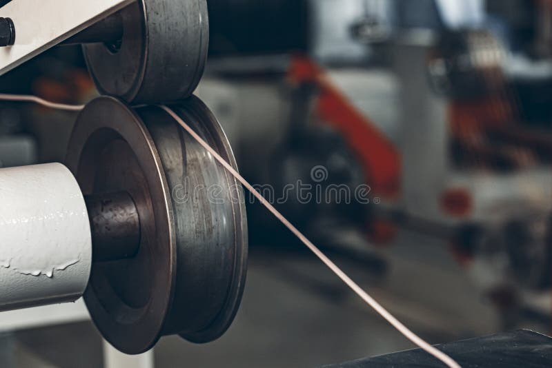 Production of Cable Wire at Cable Factory Stock Image - Image of work ...