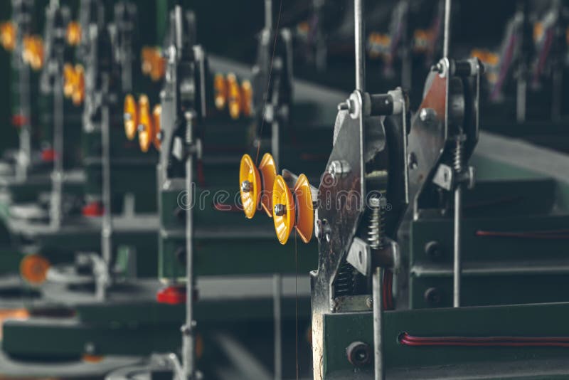 Production of Cable Wire at Cable Factory Stock Image - Image of iron ...