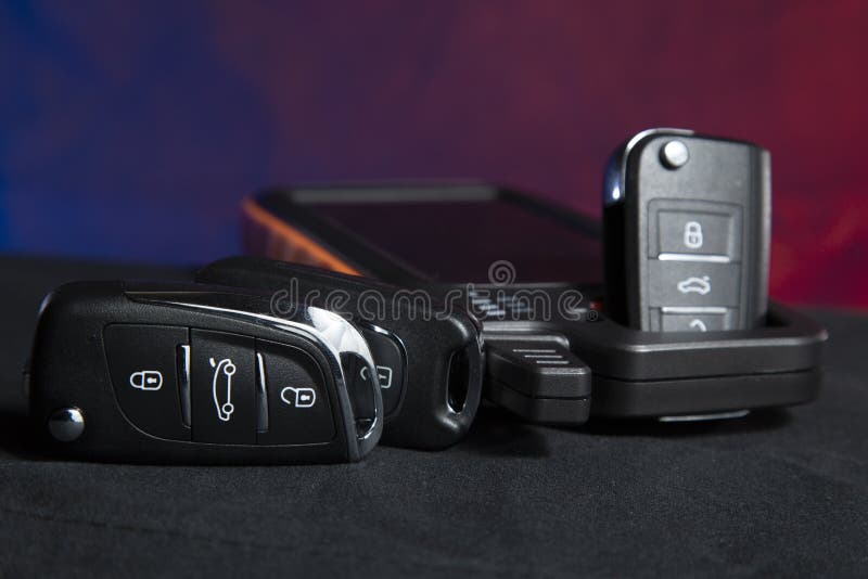 Production of Car Keys, Programming of Car Keys and Repair Stock Image ...