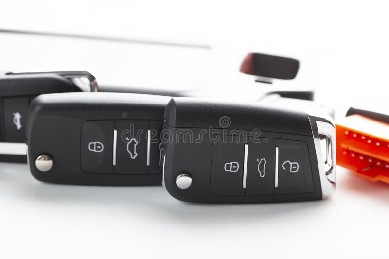 Production of Car Keys, Programming of Car Keys and Repair Stock Image ...