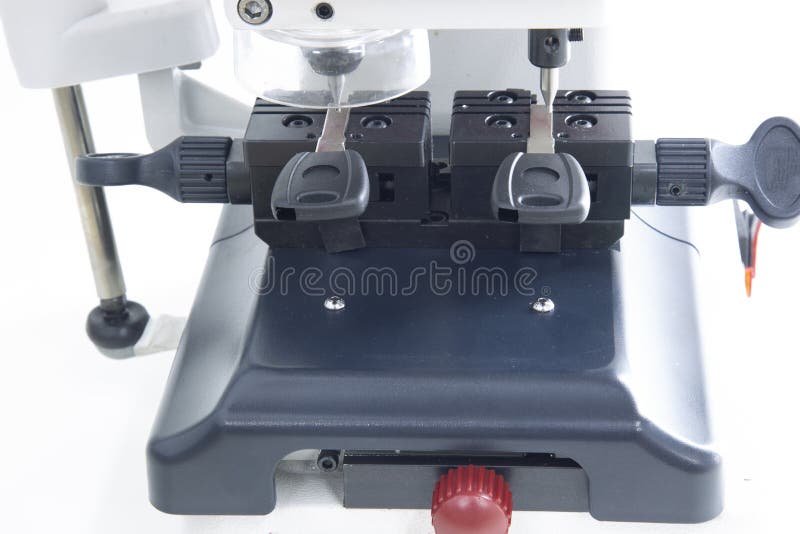 Production of Car Keys on a Specialized Key Machine Stock Photo - Image ...
