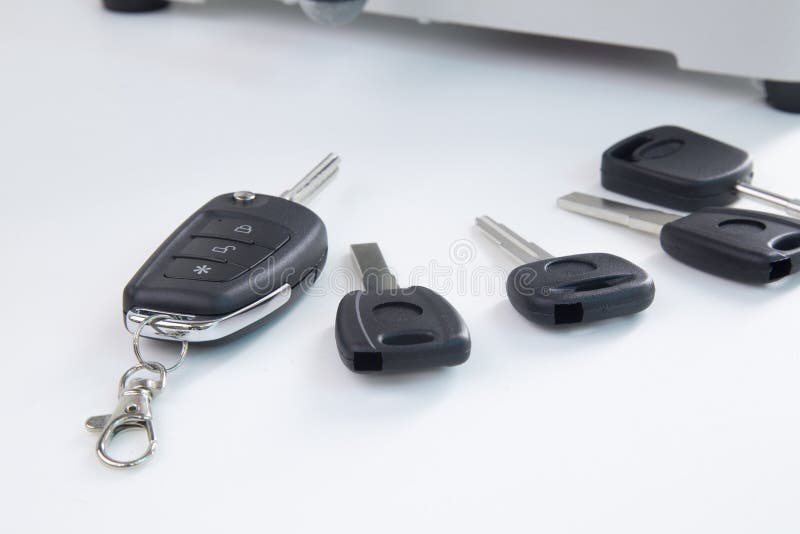 Production of Car Keys on a Specialized Key Machine Stock Image - Image ...