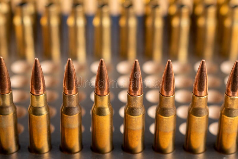 Production of Cartridges for a Rifle, Reload. Empty Shells and ...