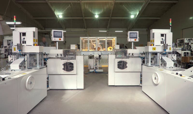 Automatic Computer Production Line Stock Photo - Image of control ...