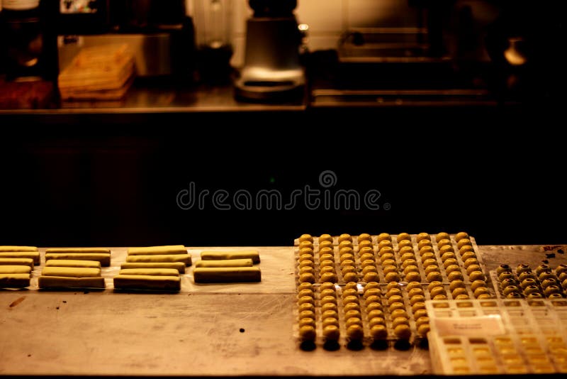 Production of Chocolate Inside the Chocolate Factory Stock Image ...