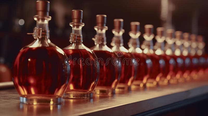 Production of Cognac at the Factory. Stock Image - Image of conveyer ...