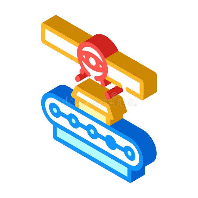 Production Control Isometric Icon Vector Illustration Stock Vector ...