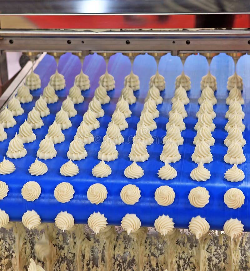 Production Cookie in Factory Stock Photo - Image of cake, plant: 21813398