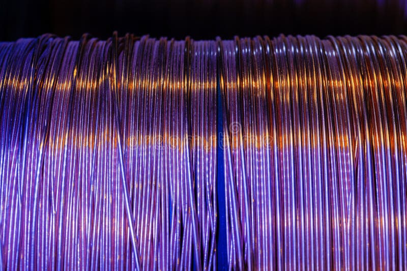 Production of Copper Wire, Cable in Reels at Factory. Cable Factory ...