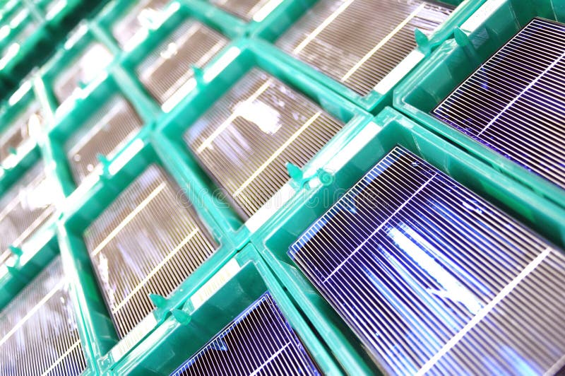 Production Des Piles Solaires - Modules De Gaufrette Pour L'assemblage ...