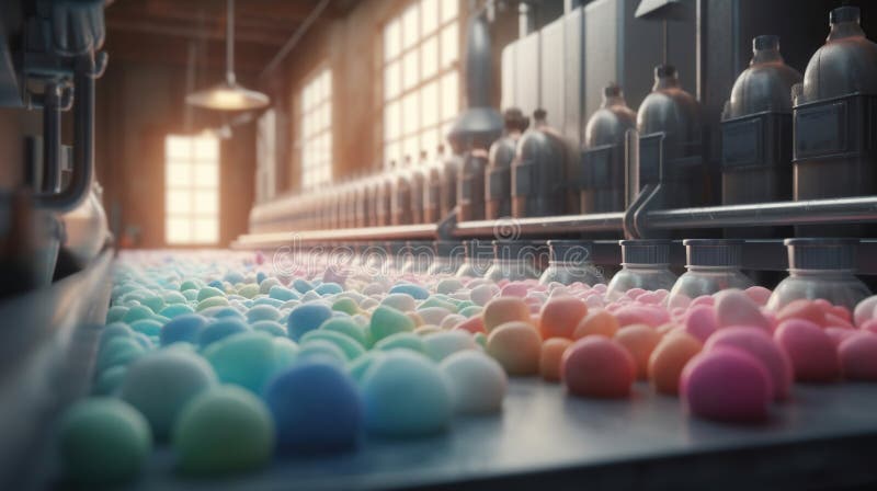 Production of Detergent, Generated Ai Image Stock Photo - Image of ...