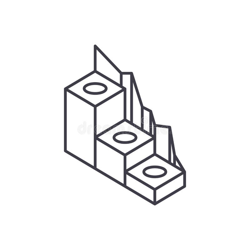 Production Development Line Icon Concept. Production Development Vector ...