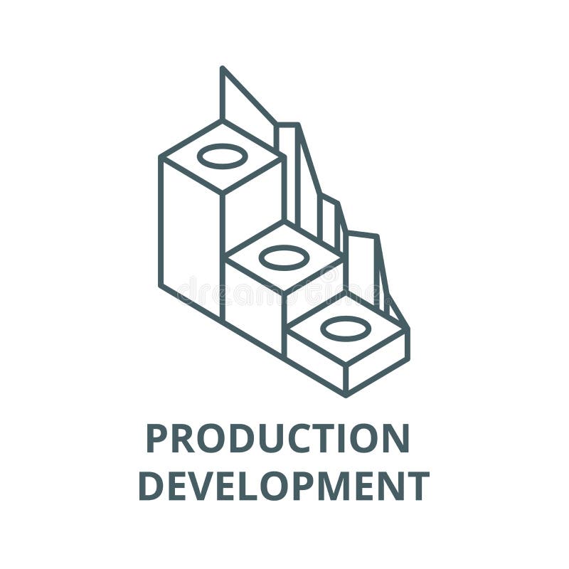 Production Development Line Icon Concept. Production Development Vector ... Production Development Line Icon Concept. Production Development Vector ...