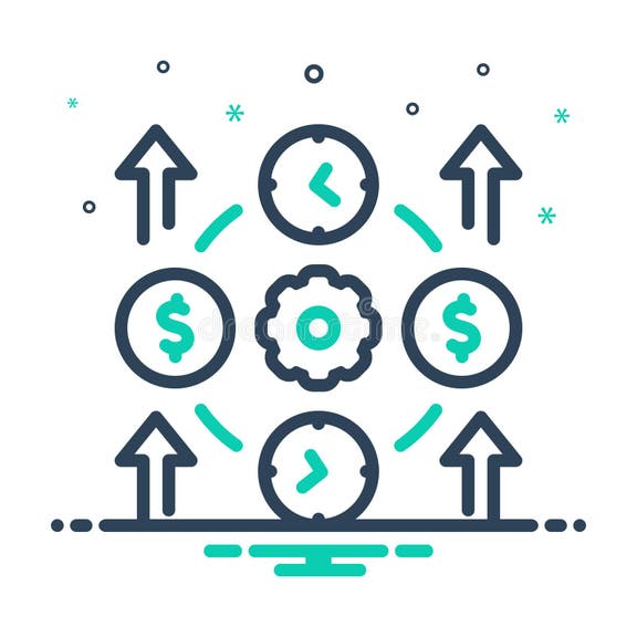 Mix Icon for Production Efficiency, Production and Financial Stock ...