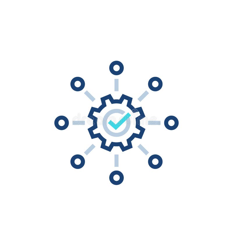 Production and Efficiency Vector Line Icon Stock Illustration ...