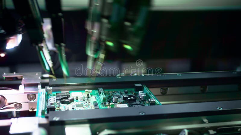 Electronic Circuit Board Production. Automated Circut Board Machine ...