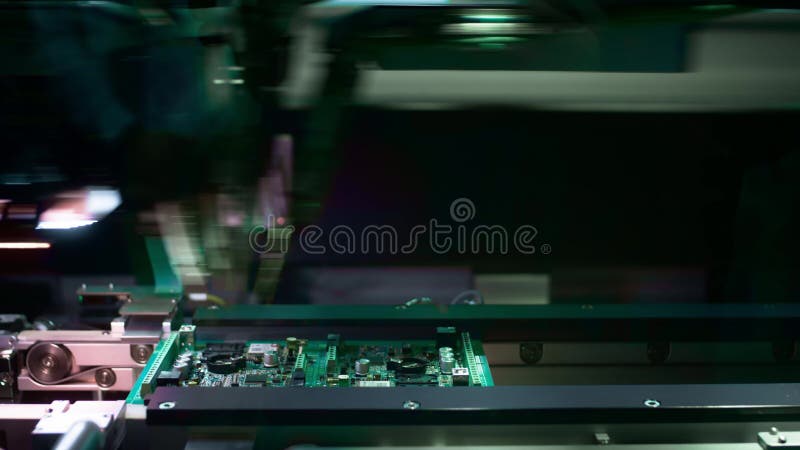 Electronic Circuit Board Production. Automated Circut Board Machine ...