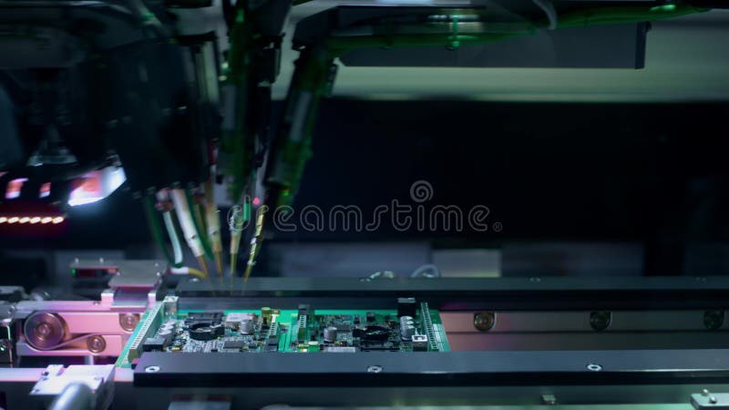 Production of Electronic Circuit Boards Stock Video - Video of macro ...