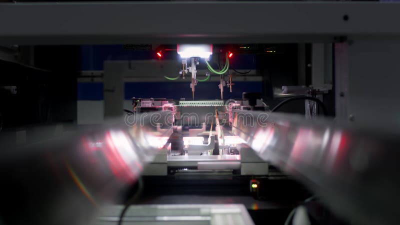 Electronic Circuit Board Production. Automated Circut Board Machine ...