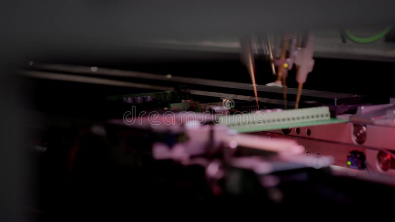 Electronic Circuit Board Production. Automated Circut Board Machine ...