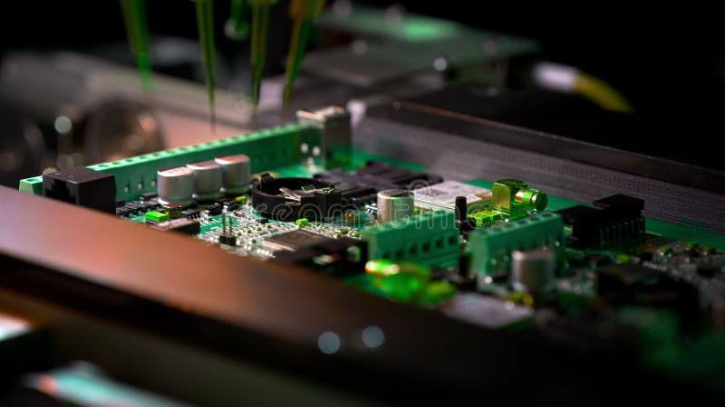 Production of Electronic Circuit Boards Stock Video - Video of macro ...
